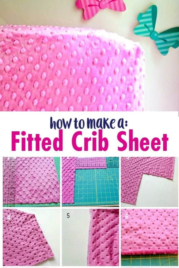 How to Make a Fitted Crib Sheet Tutorial - Soft Minky Crib Sheet Tutorial