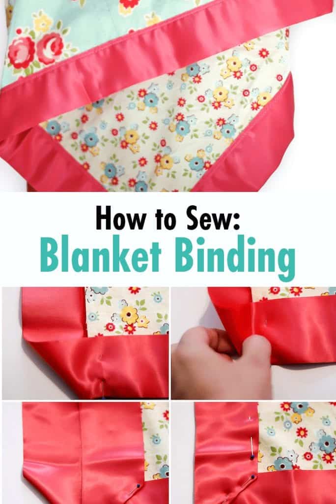 How to Sew Blanket Binding on a Flannel Baby Blanket Tutorial - Coral + Co.