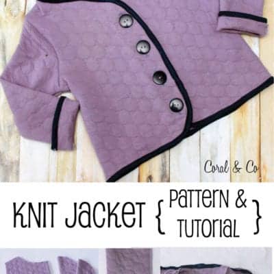 Girls Free Knit Coat Pattern and Tutorial - Coral + Co.