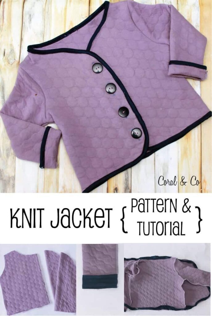 Girls Free Knit Coat Pattern and Tutorial - Coral + Co.