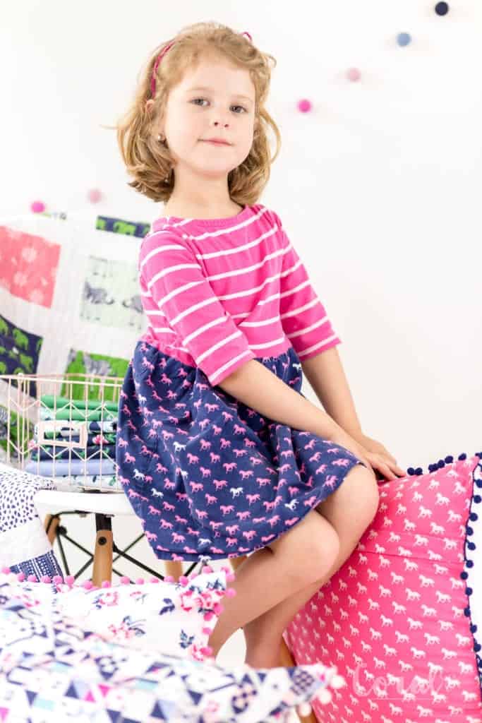 DIY T-shirt Dress Tutorial - How to add a skirt to a shirt