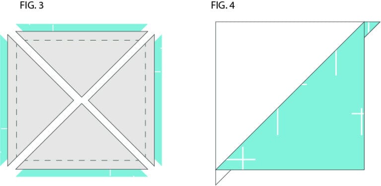 Half Square Triangles 4 At A Time with a Chart - Coral + Co.