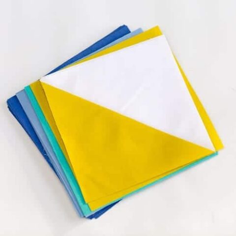 Half Square Triangles 4 at a Time with Chart for Easy Reference