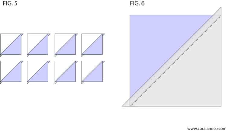 The Magic 8 Quilt Block - Make 8 Half Square Triangles at a Time!