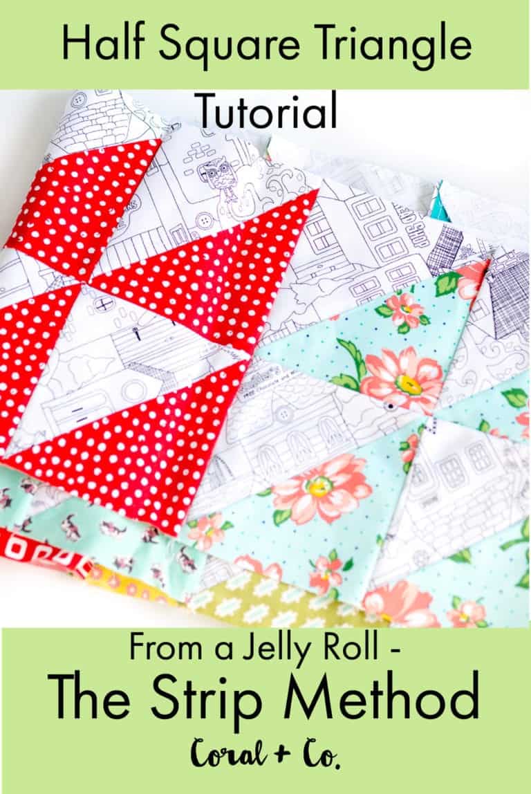 HOW TO MAKE HALF SQUARE TRIANGLES FROM STRIPS - USE A JELLY ROLL ...