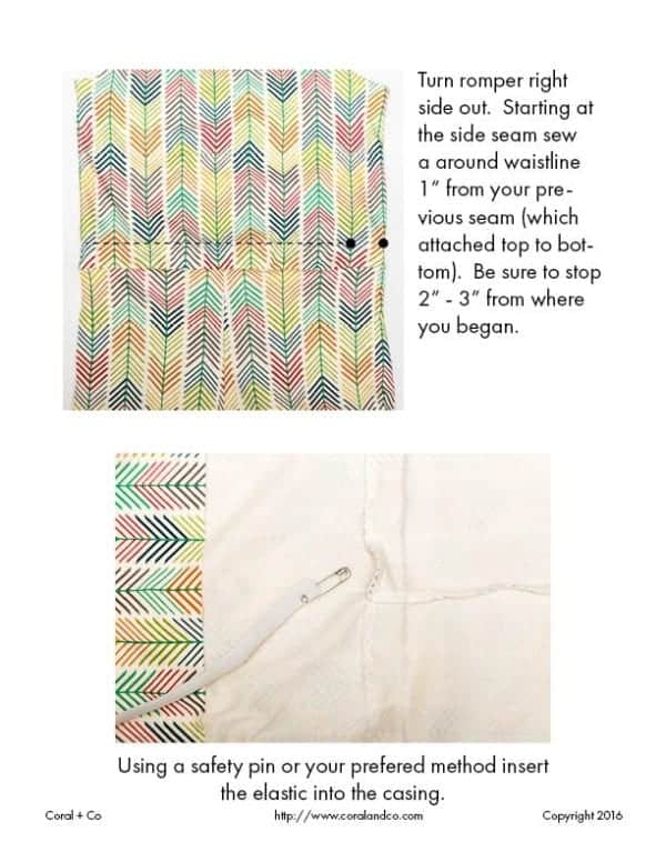 Knot Bow Romper Free Pattern and Tutorial Instructions - Coral + Co.