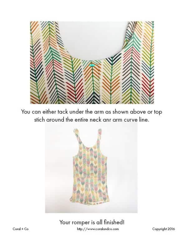 Knot Bow Romper Free Pattern and Tutorial Instructions - Coral + Co.