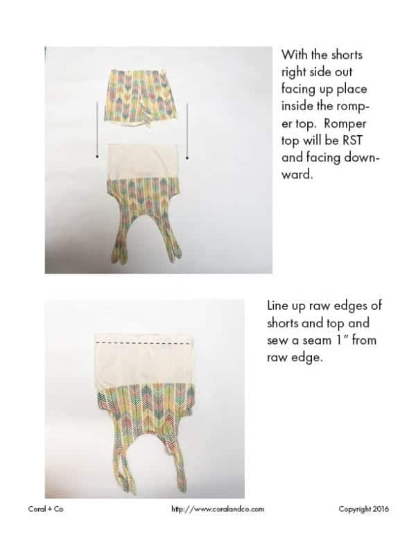 Knot Bow Romper Free Pattern and Tutorial Instructions - Coral + Co.