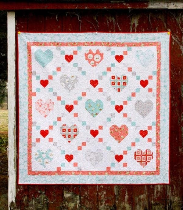 25+ Valentine Quilt Patterns with Hearts to Sew