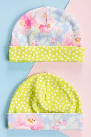 DIY Baby Hat Sewing Pattern and Tutorial - Knit Baby Hat