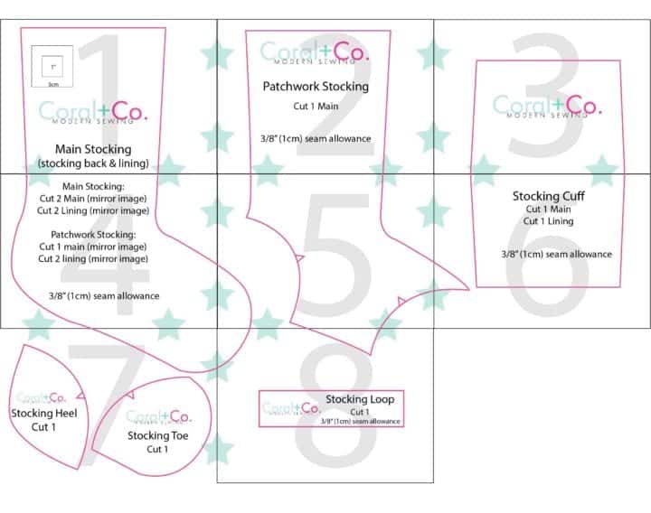 Faux Fur Cuff Christmas Stocking with FREE Pattern - Coral + Co.