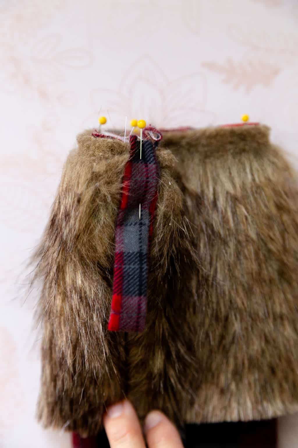 Faux Fur Cuff Christmas Stocking with FREE Pattern - Coral + Co.