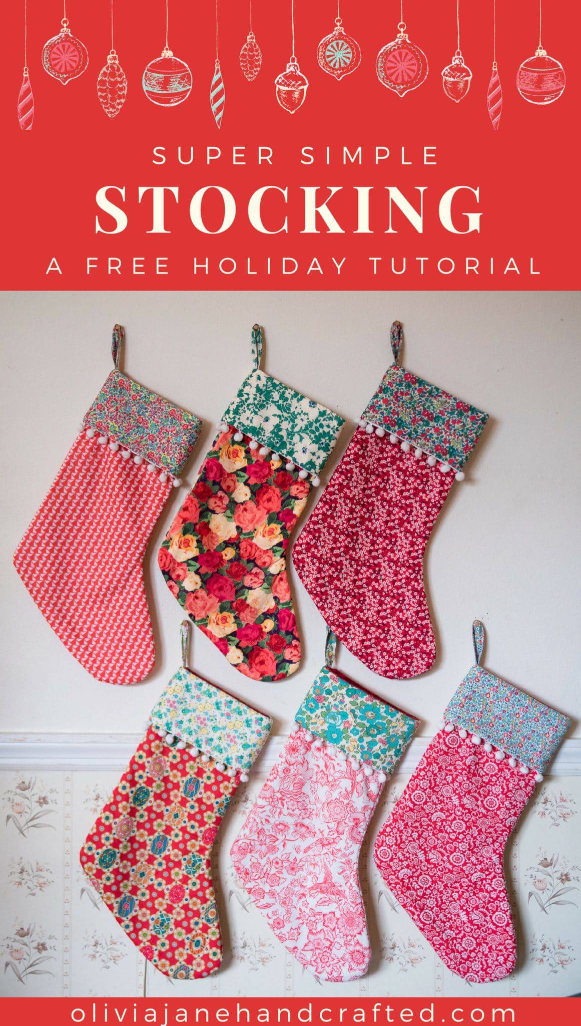 25+ FREE Christmas Stocking Patterns to Sew - Coral + Co.