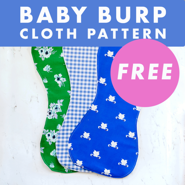 Baby Burp Cloth Pattern - FREE in 3 Styles - Coral + Co.