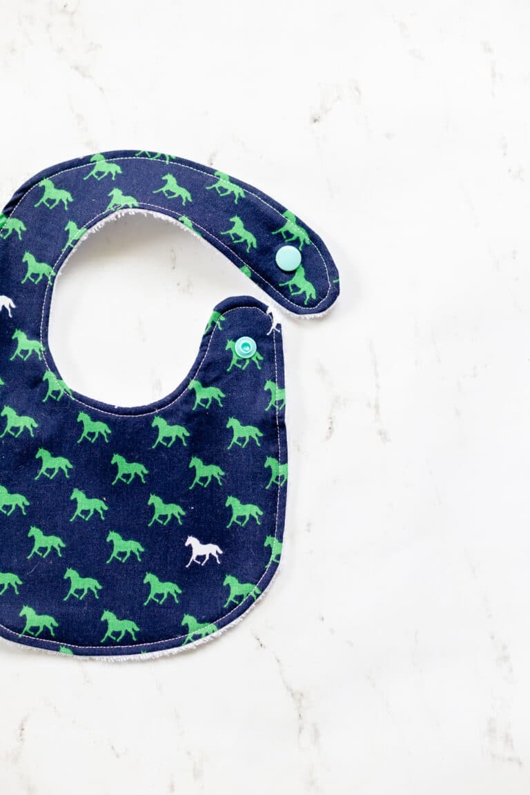 Side Snap Baby Bib Pattern with Terry Cloth - Coral + Co.