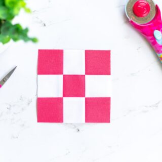 How to Sew a 9 Patch Quilt Block - Nine Patch Block Strip Piece or ...