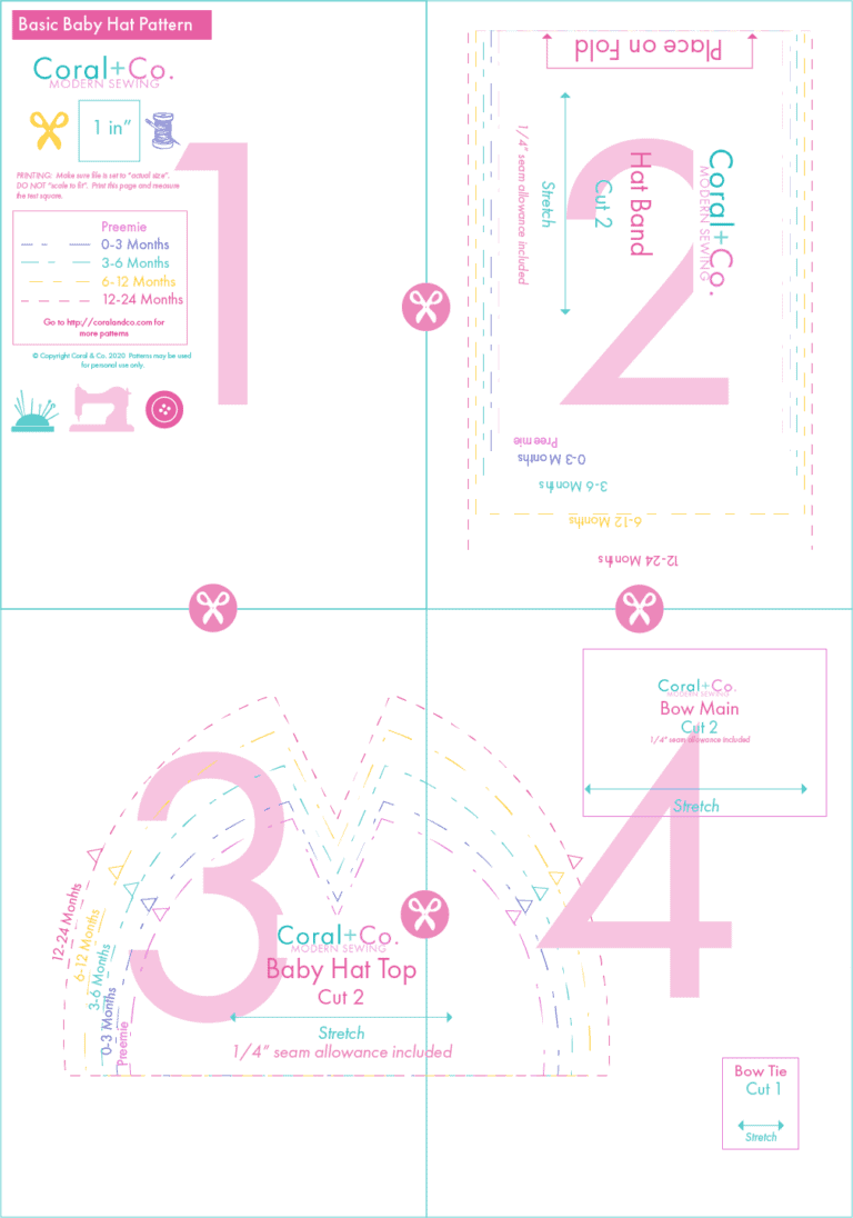 DIY Baby Hat Sewing Pattern and Tutorial - Knit Baby Hat