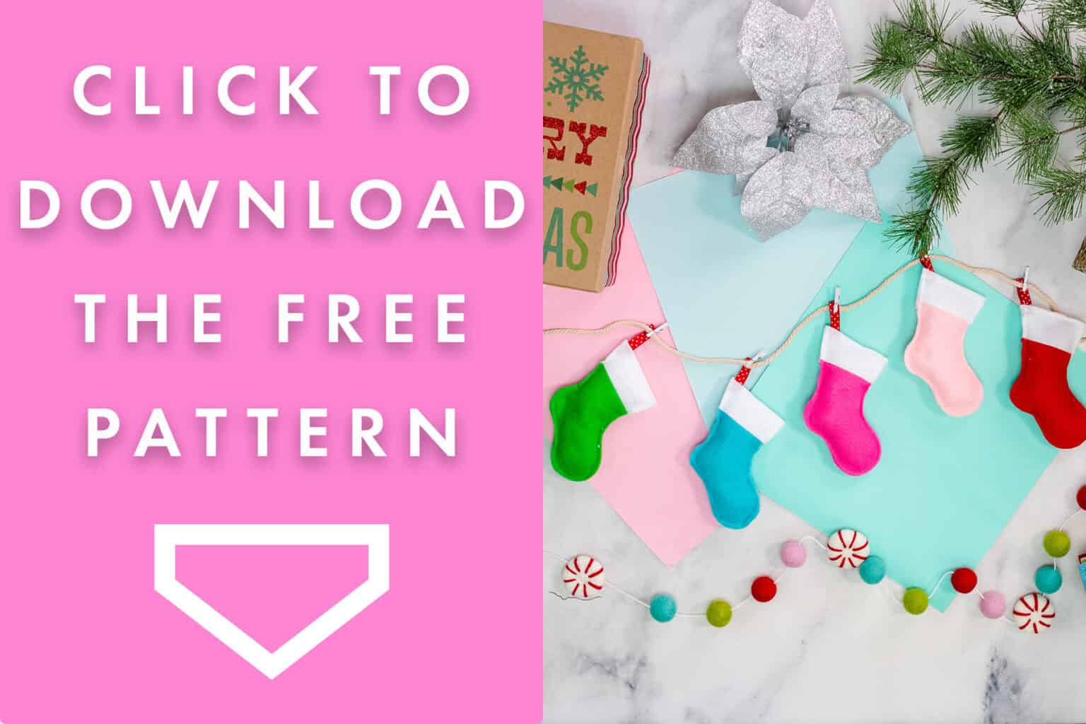 Mini Christmas Stocking Sewing Pattern + Make Adorable Holiday Garland ...