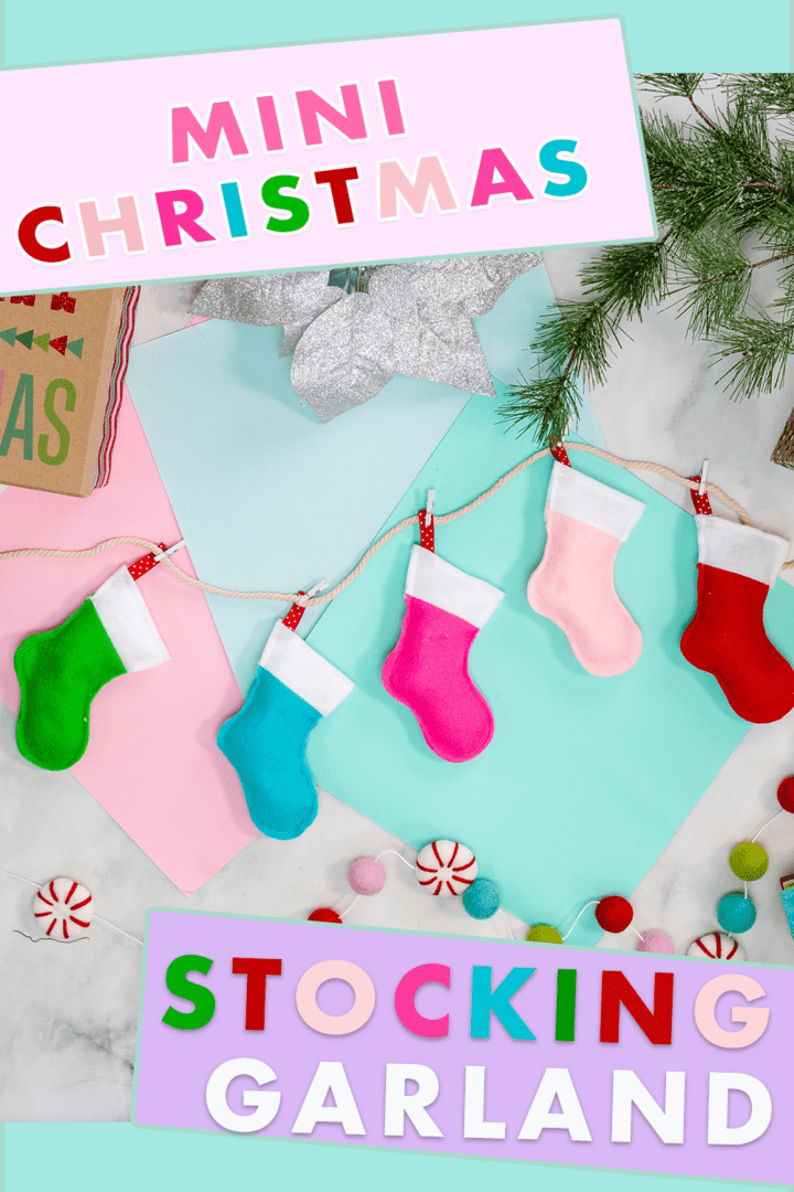 Mini Christmas Stocking Sewing Pattern + Make Adorable Holiday Garland ...