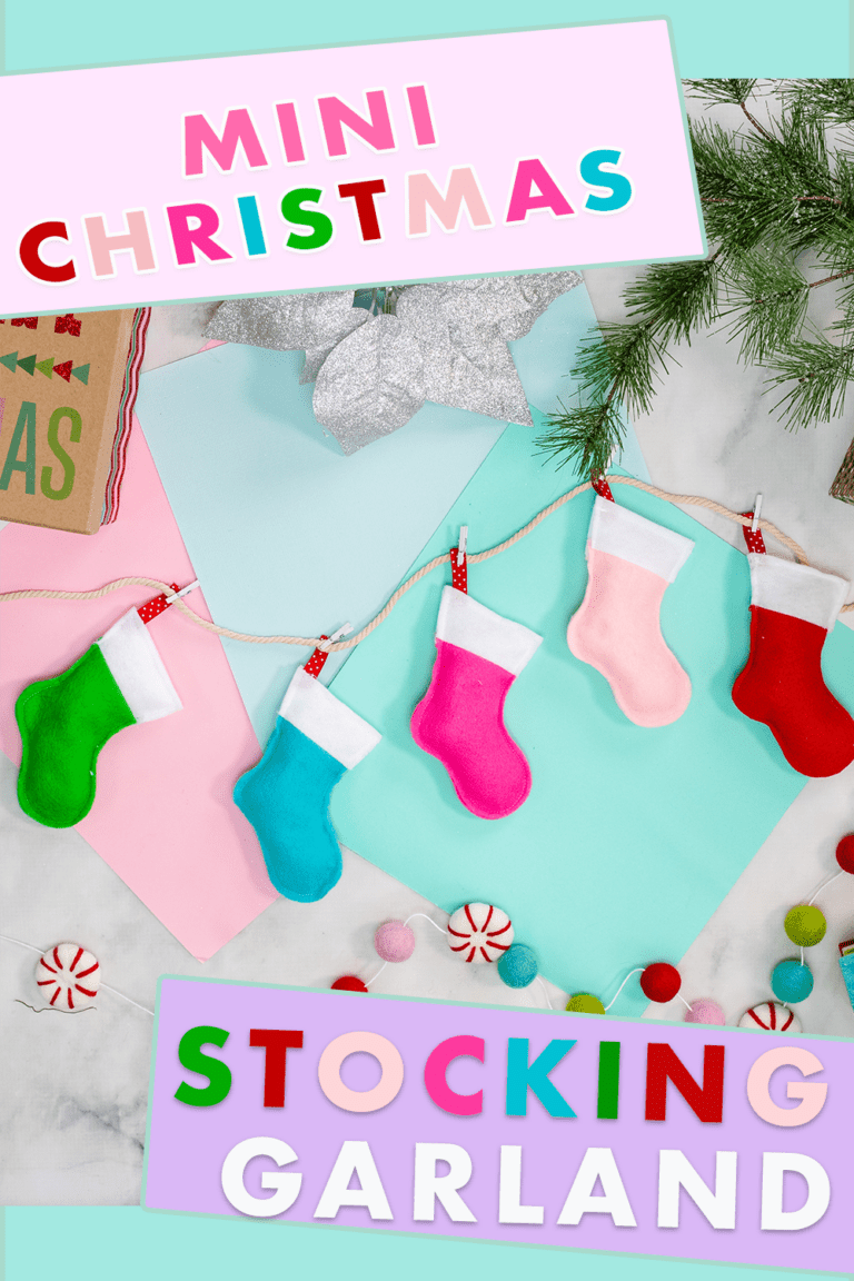 Mini Christmas Stocking Sewing Pattern + Make Adorable Holiday Garland ...